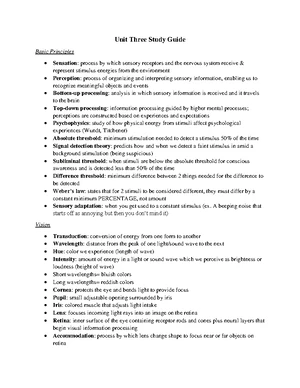 Unit 4 - AP Psych notes - Unit Four Study Guide General Notes ...