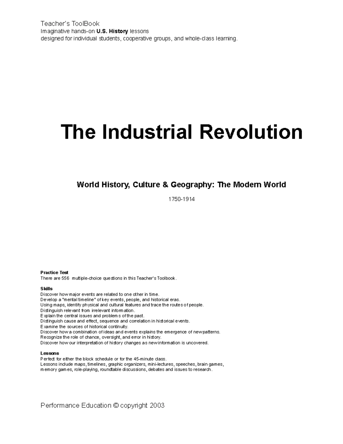 C25 - industrial revolution answer key us history - The Industrial ...
