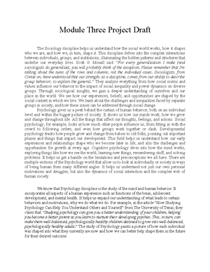 [Solved] Describe the aspects of society that your selected discipline ...