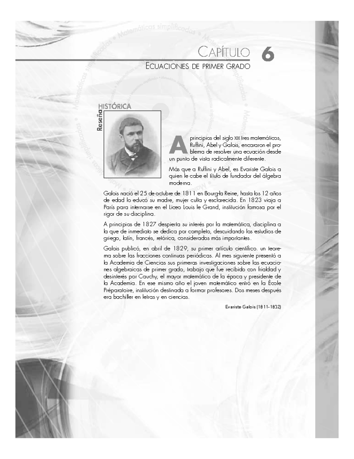 CAPÍTULO 6: ECUACIONES DE PRIMER GRADO - ALGEBRA Y APLICACIONES - Studocu