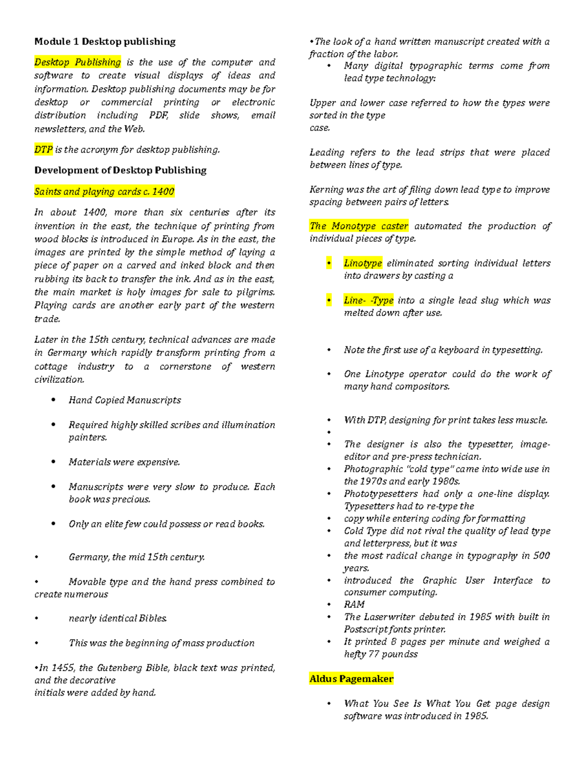 DTP Module 1 & 2: Comprehensive Guide to Desktop Publishing Techniques ...