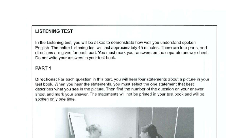 Mock Test - toeic - Toeic - Studocu