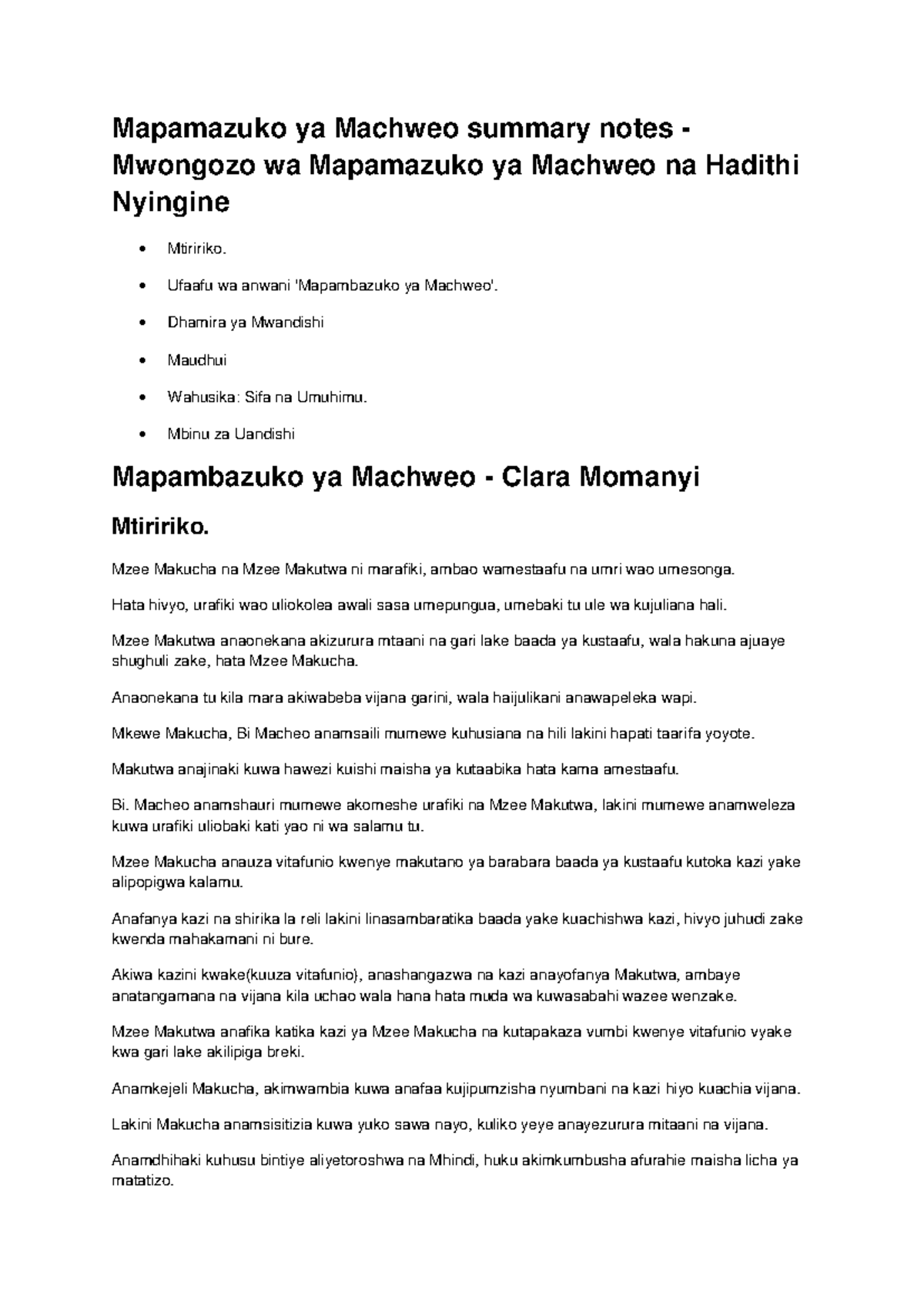 Mwongozo wa Machweo ya Machafuko: Muhtasari wa Hadithi na Wahusika ...