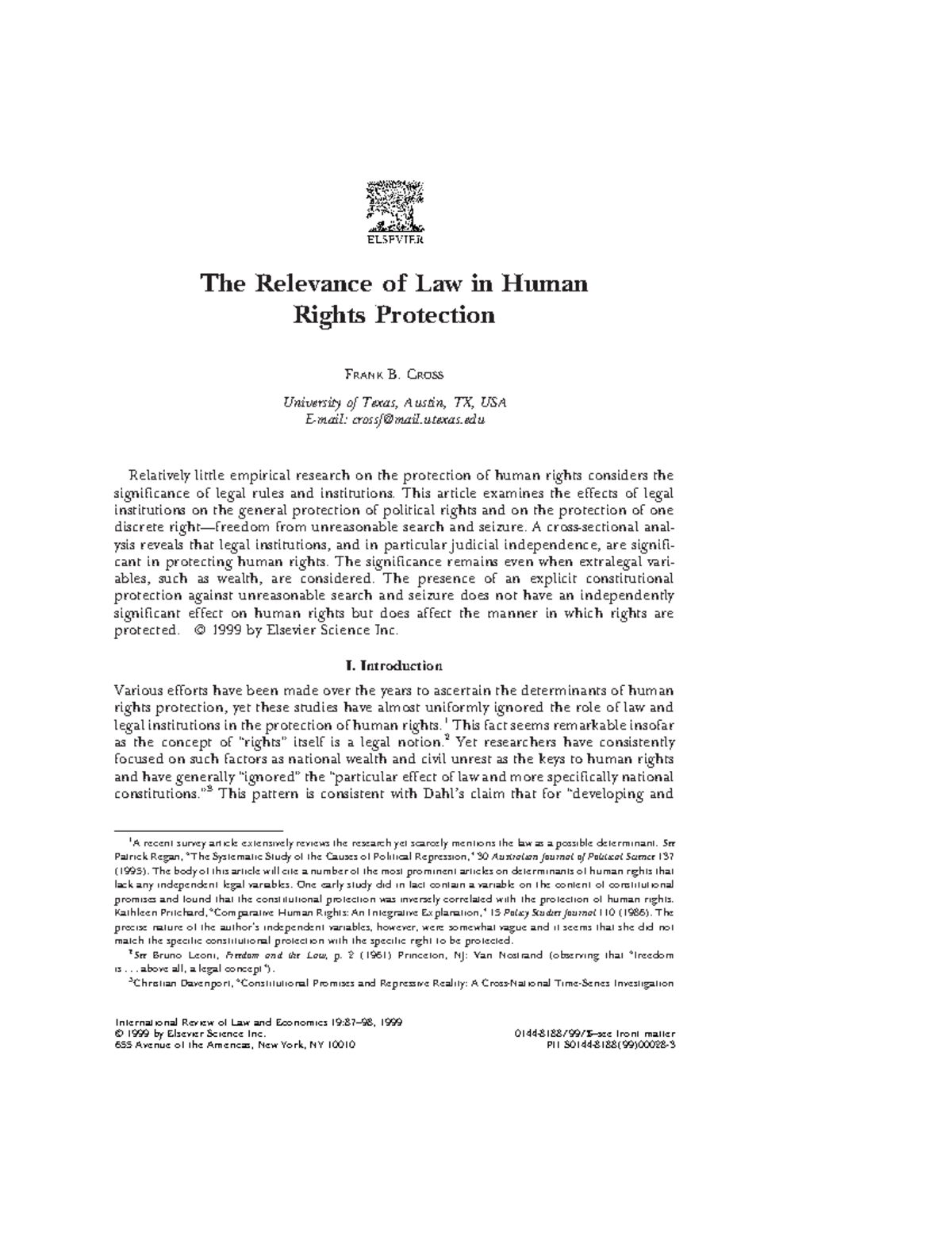 Law's Role in Human Rights Protection: Analyzing Legal Influences - Studocu