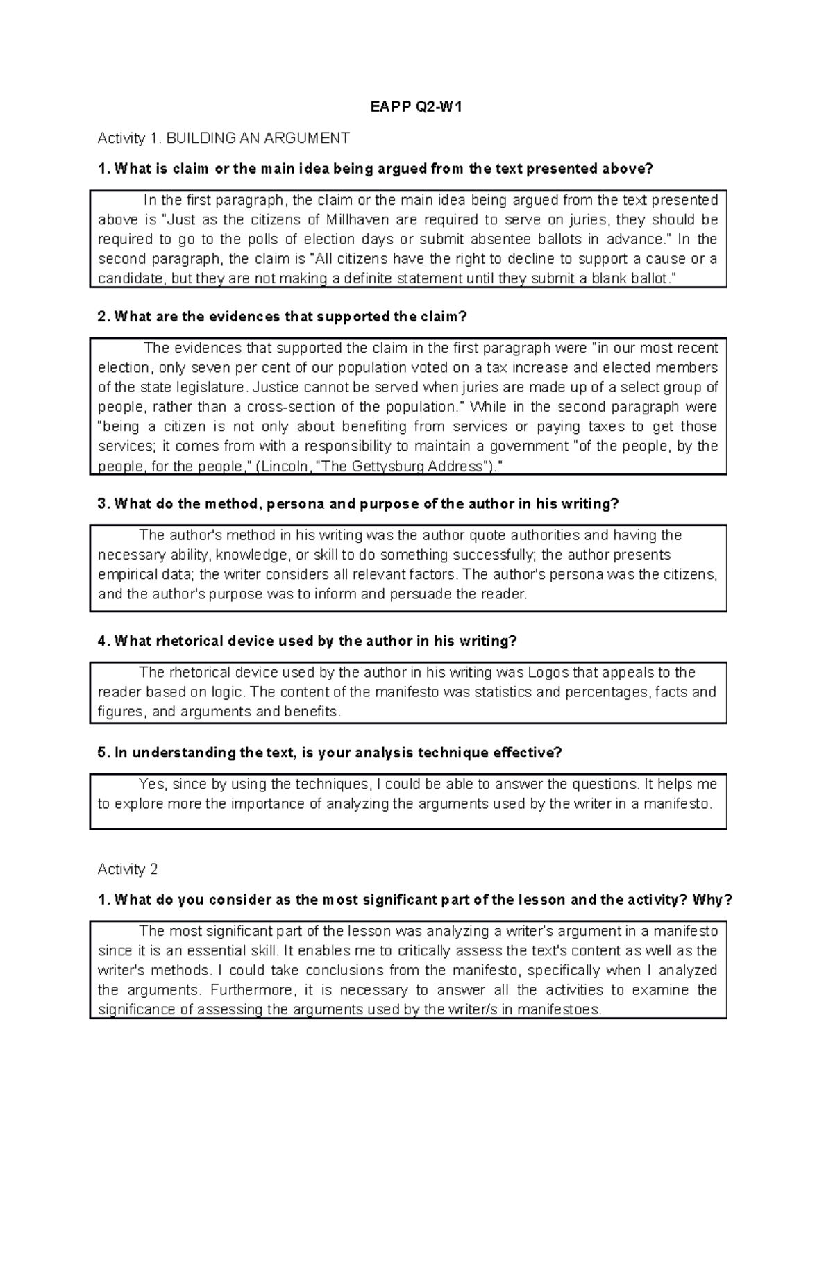 EAPP Q2-W: Analyzing Rhetorical Devices in Building an Argument - Studocu
