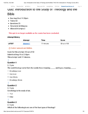BIBL 104 Quiz 1 - Module 1 Quiz 1 - Quiz: The Bible, The Old Testament ...