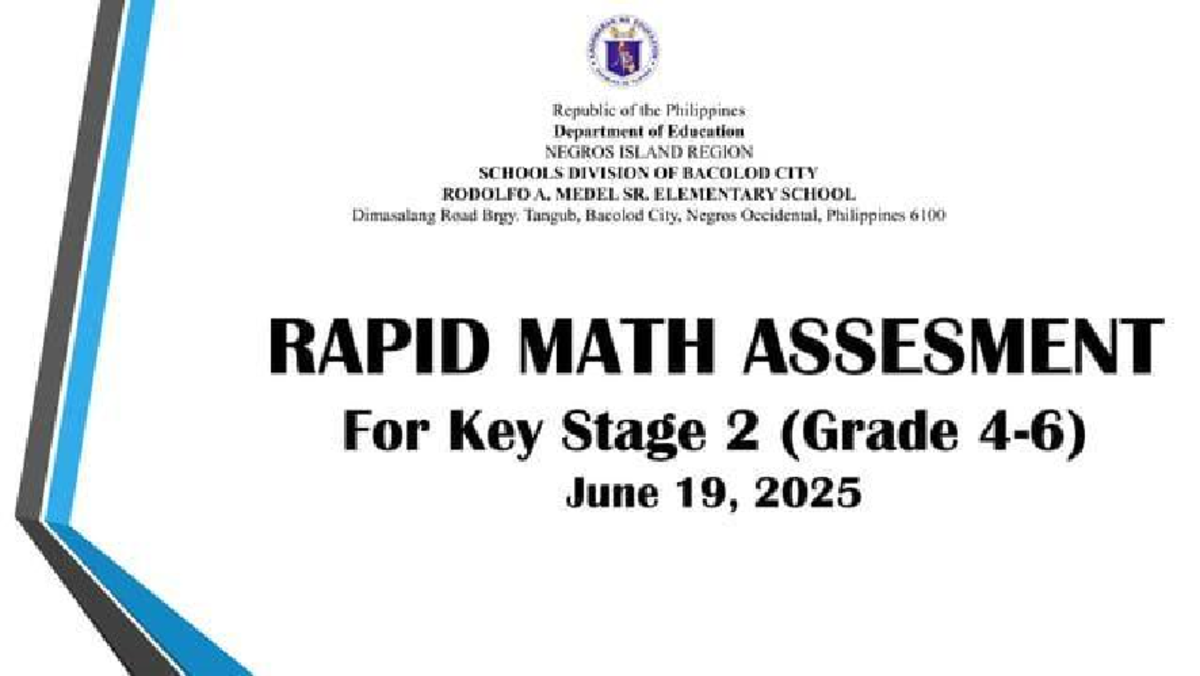 RAPID MATH ASSESSMENT (Grade 2) - Lecture Notes - Studocu