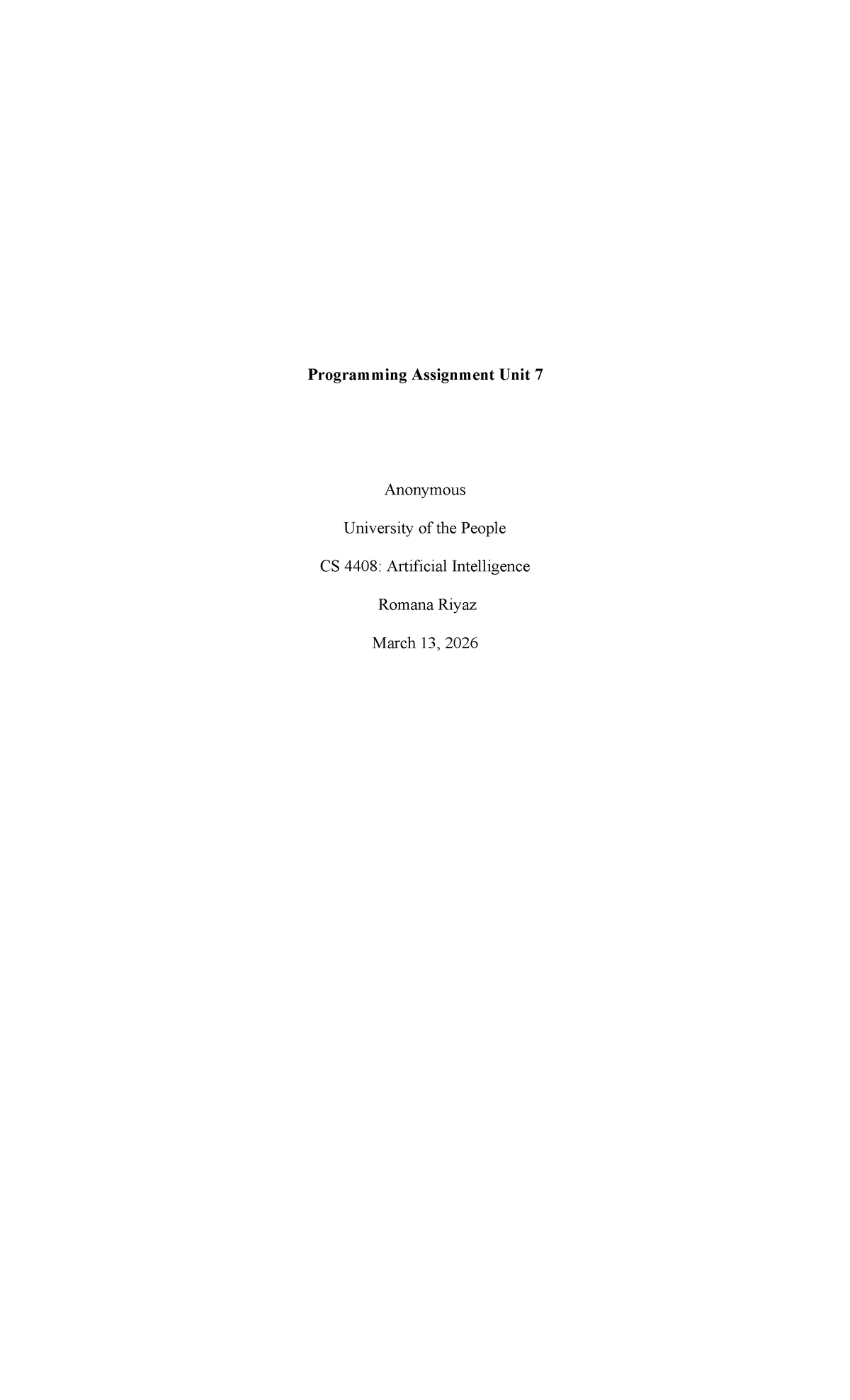 CS 4408 - MDPs in Grid Navigation: Programming Assignment Unit 7 - Studocu
