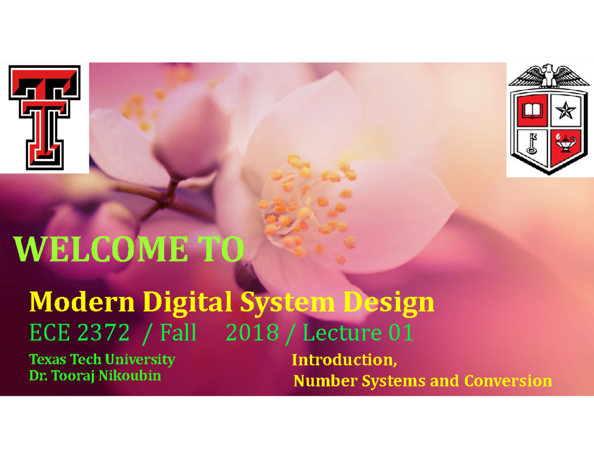 Lecture 01 Number Systems and Conversion - WELCOME TO Modern Digital ...