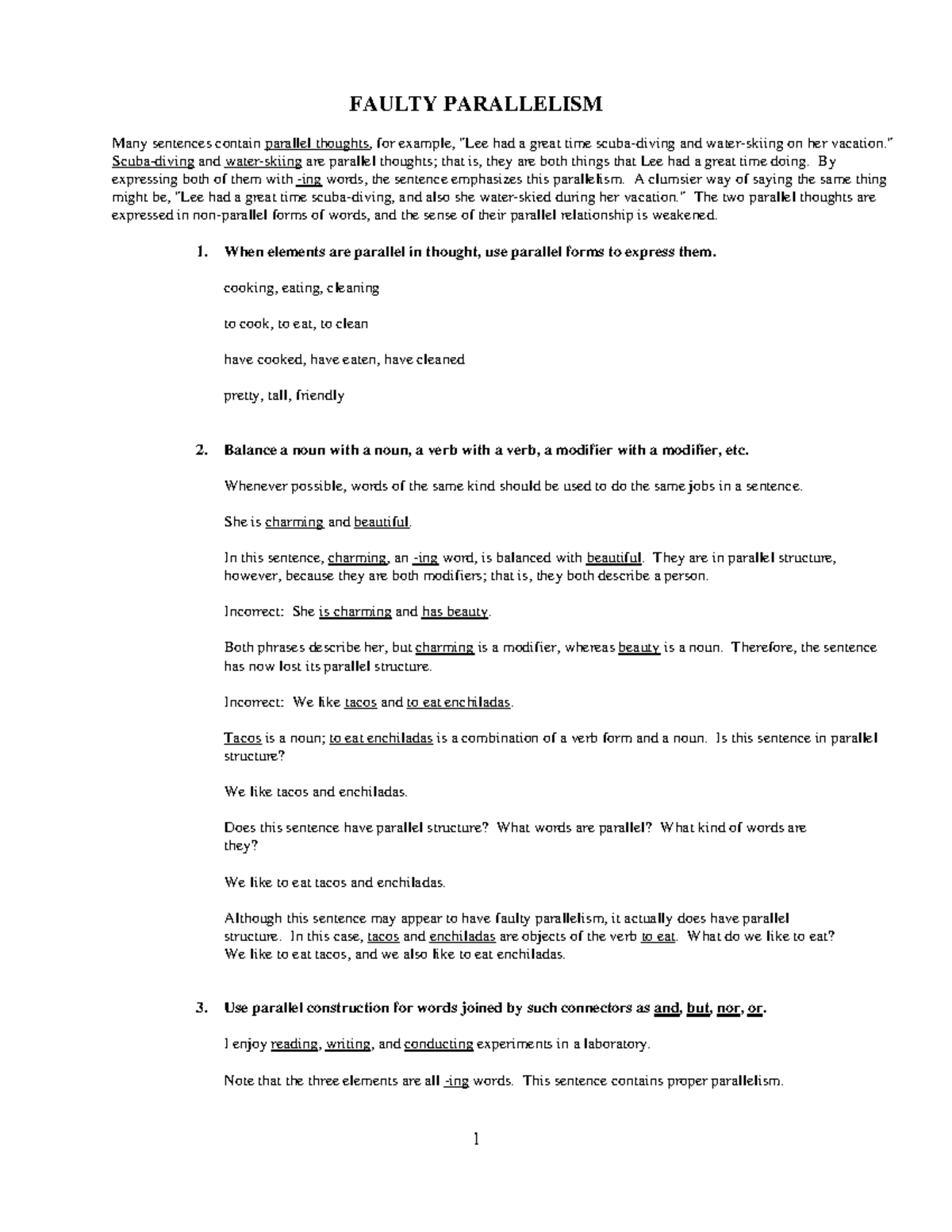 Faulty Parallelism - LAW 101 Study Guide - Studocu
