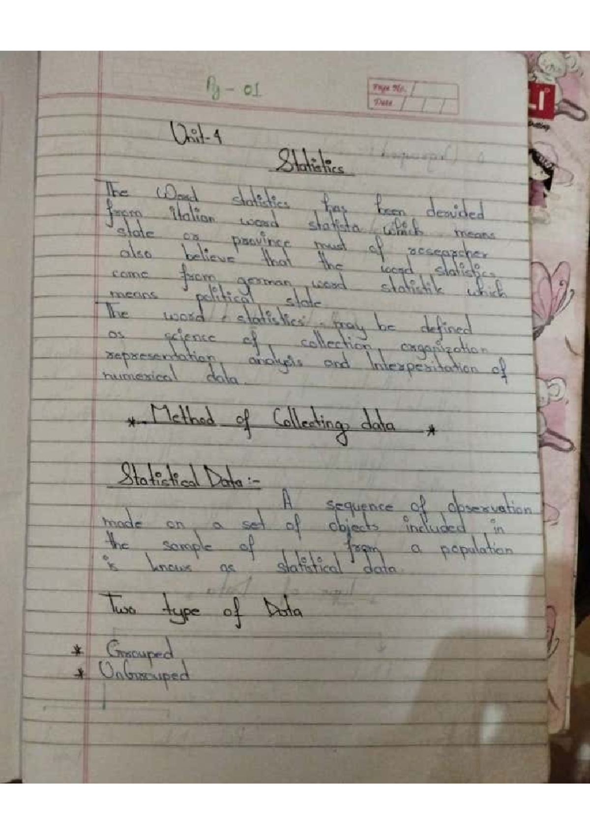 Unit 4 Statistics: Understanding Data Collection and Analysis - Studocu