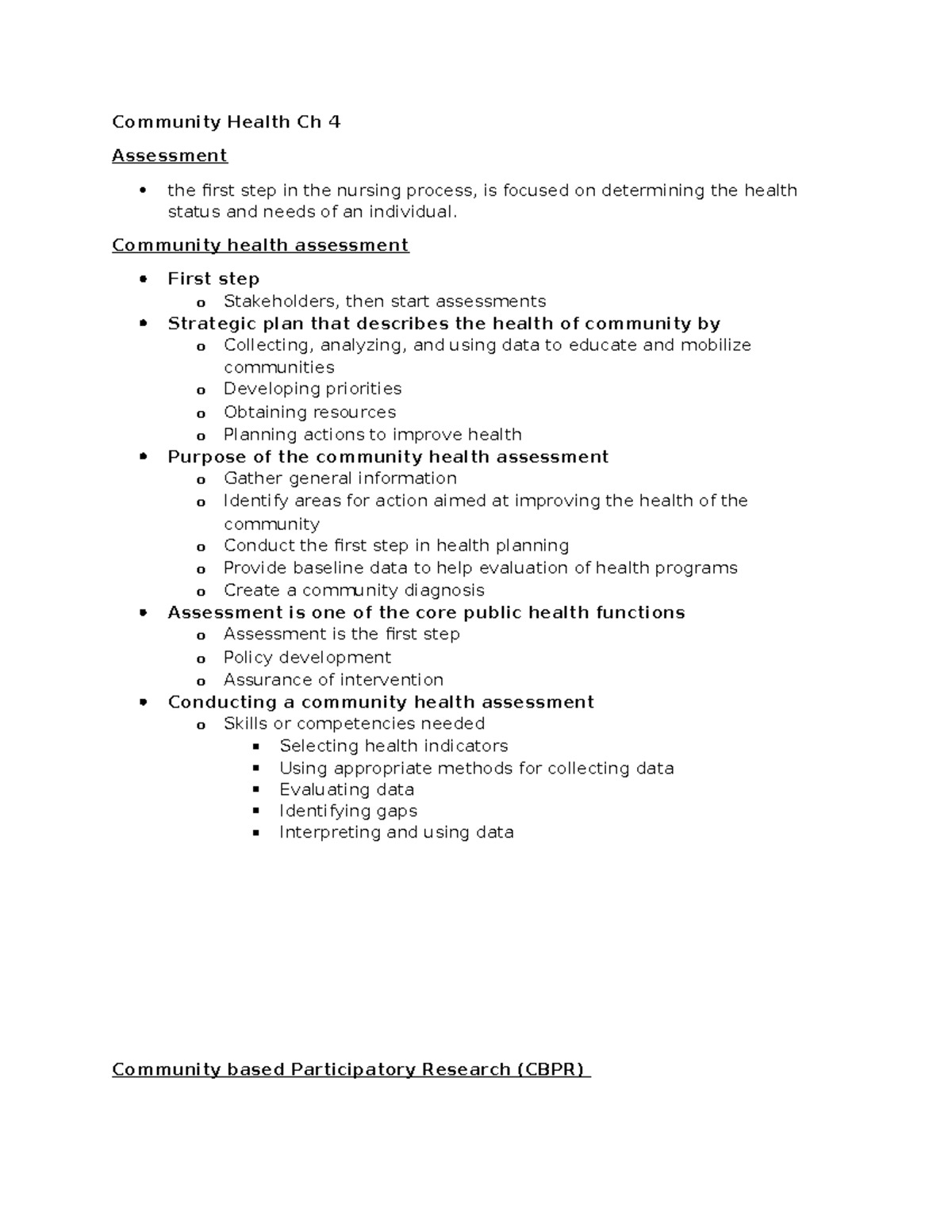 Community Health Exam 2 Study Notes and Key Concepts - Studocu