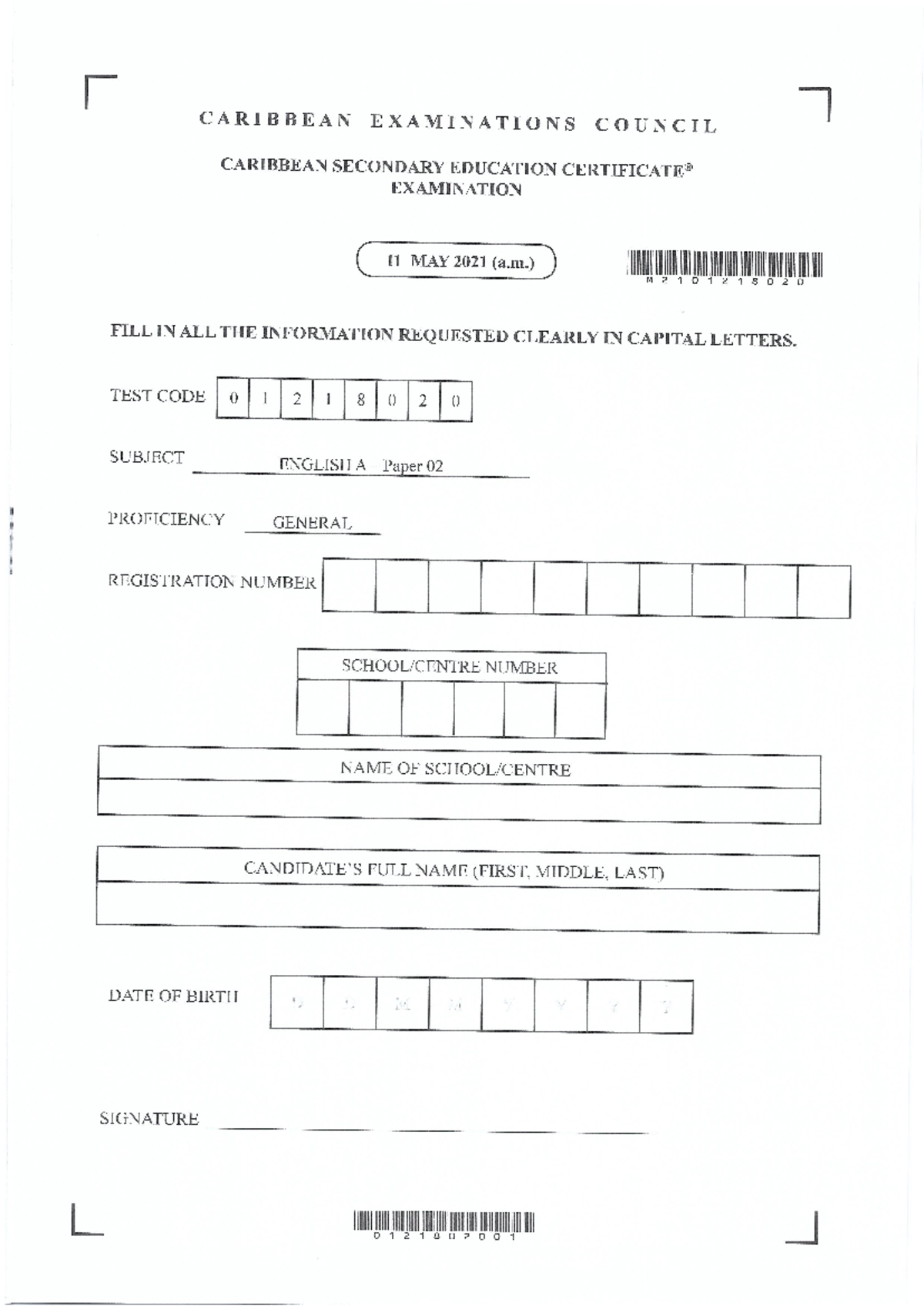 English A Paper 02 Exam Overview - May 2021 - Studocu