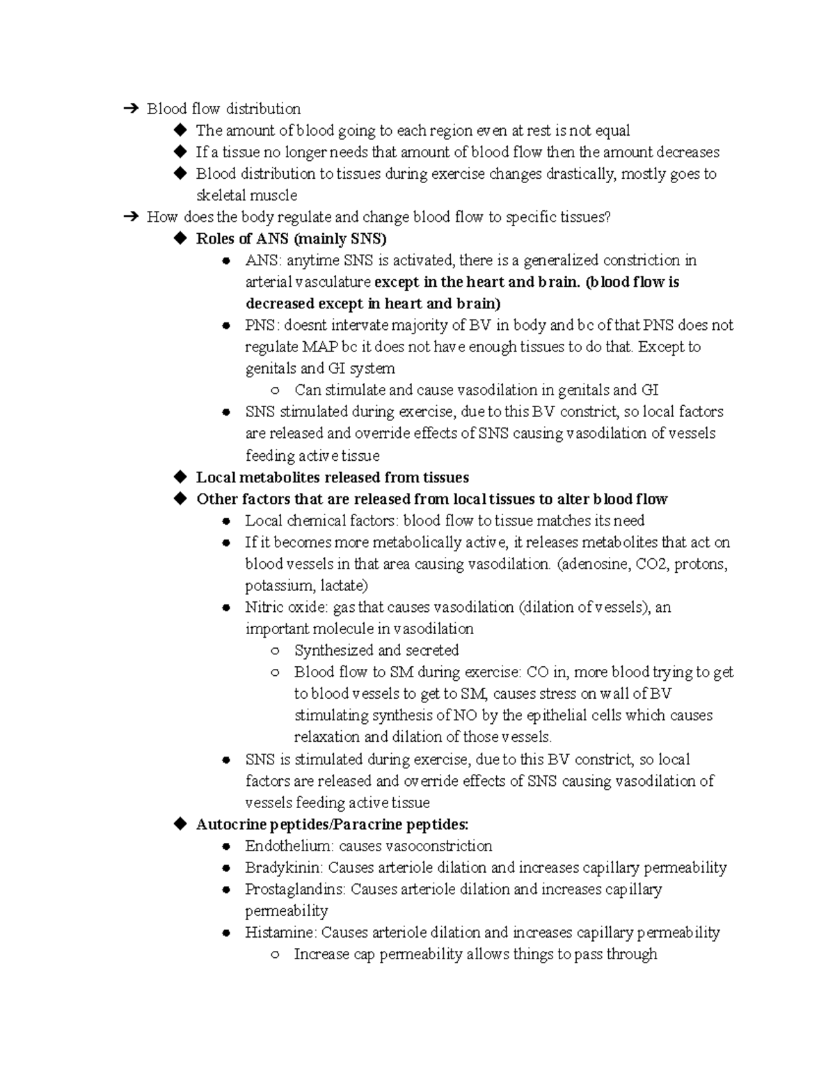 821 blood distribution - Blood flow distribution The amount of blood ...