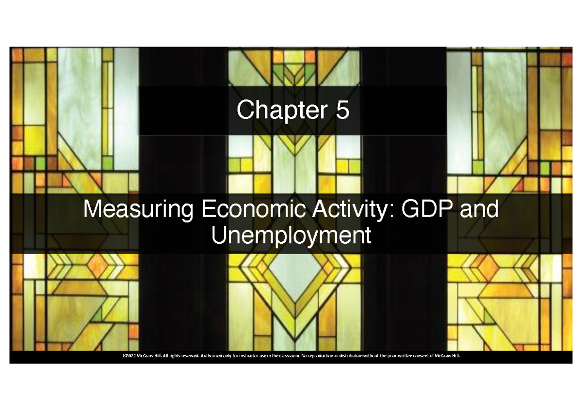 Macro Frank 8e Chapter 5 PPT: Measuring GDP & Economic Activity - Studocu