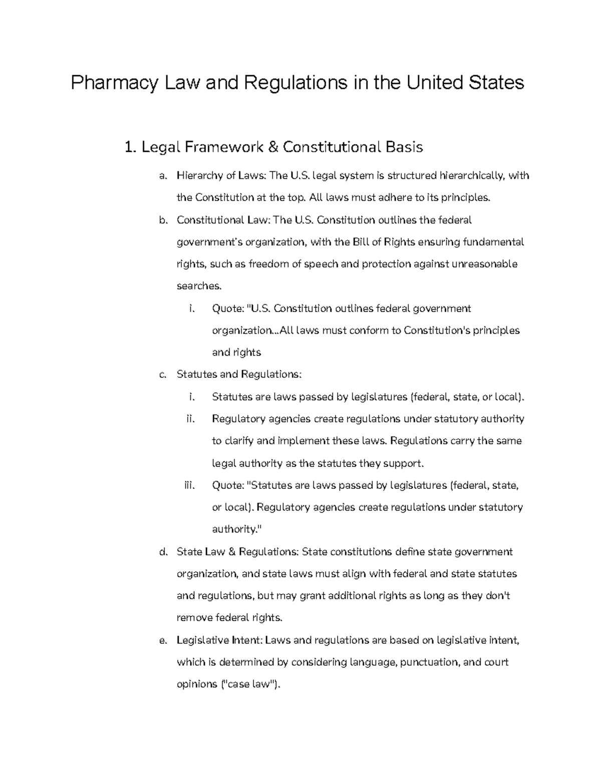 Pharmacy Law & Regulations 101: Key Acts & Compliance Guide - Studocu