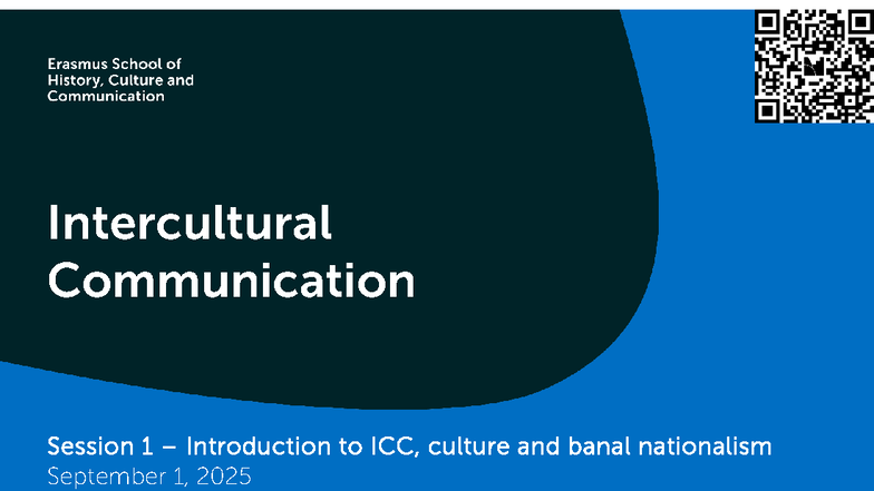 M8.39 Intercultural Communication Lecture 1: Culture & Banal ...