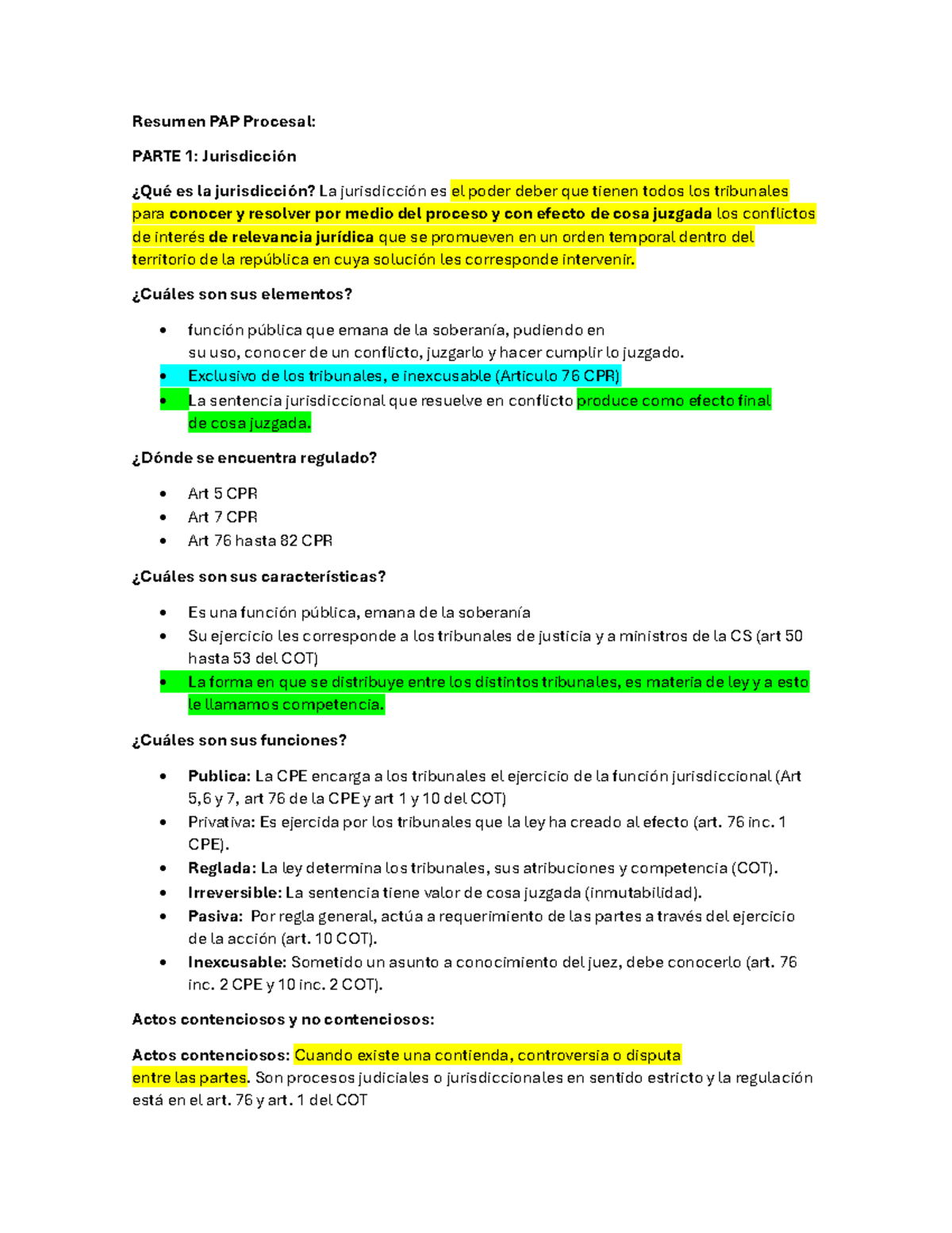 Resumen Prueba 2: Competencia Absoluta y Relativa, Partes y Terceros ...