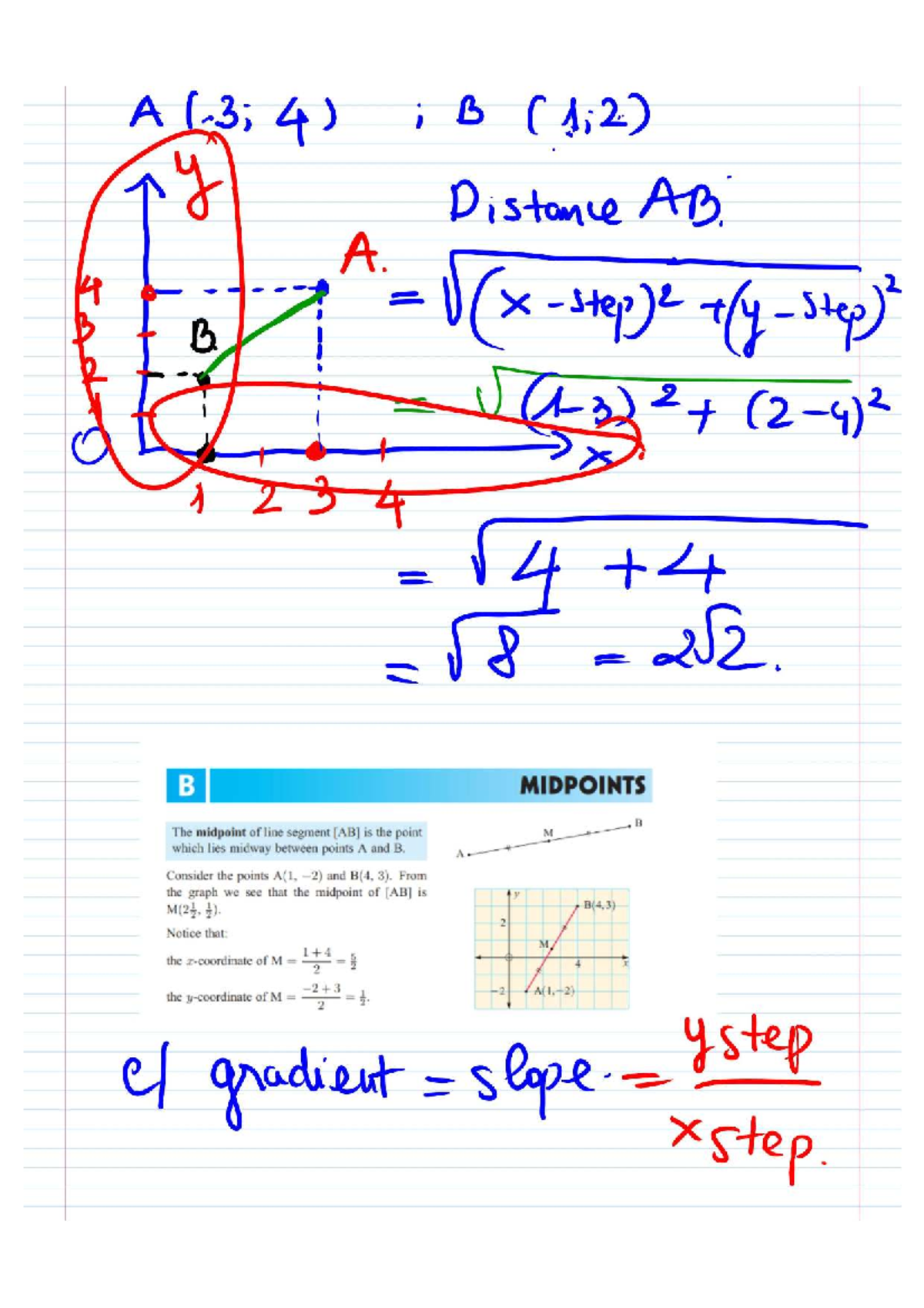 Math 101: Midpoints and Gradients in Coordinate Geometry - Studocu