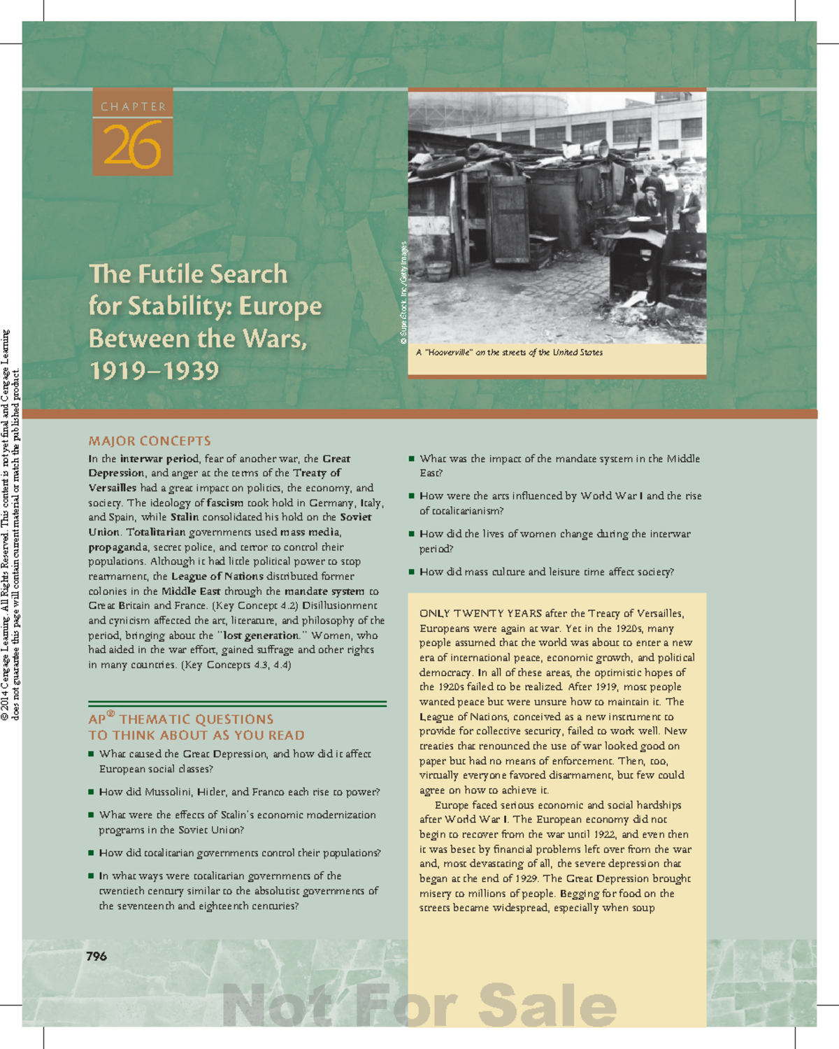 AP Euro Textbook Chapter 26 - The Futile Search for Stability: Europe ...