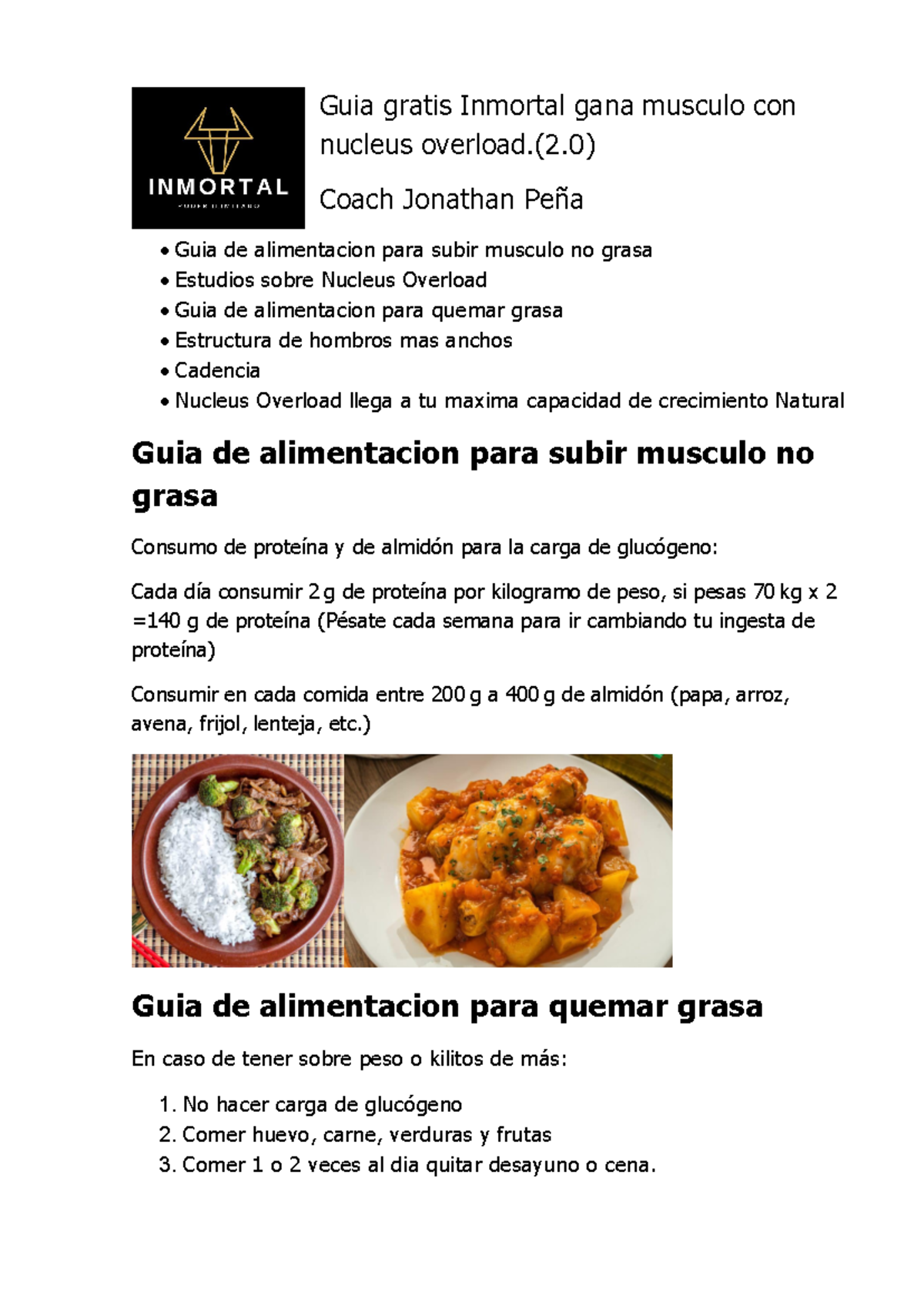 Guía Inmortal: Gana Musculo con Nucleus Overload (2.0) - Studocu