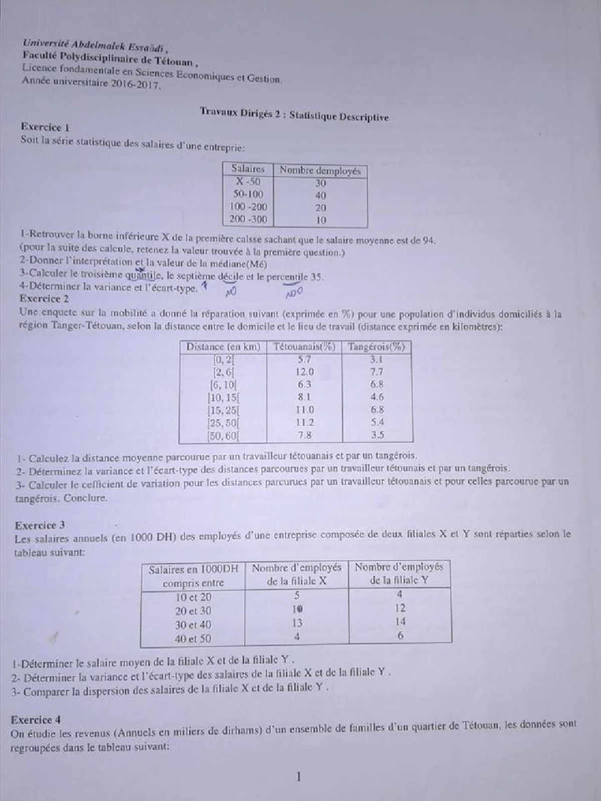 Chap1 Généralités statistique - 1 Université Abdelmalek Essaadi ENCG ...