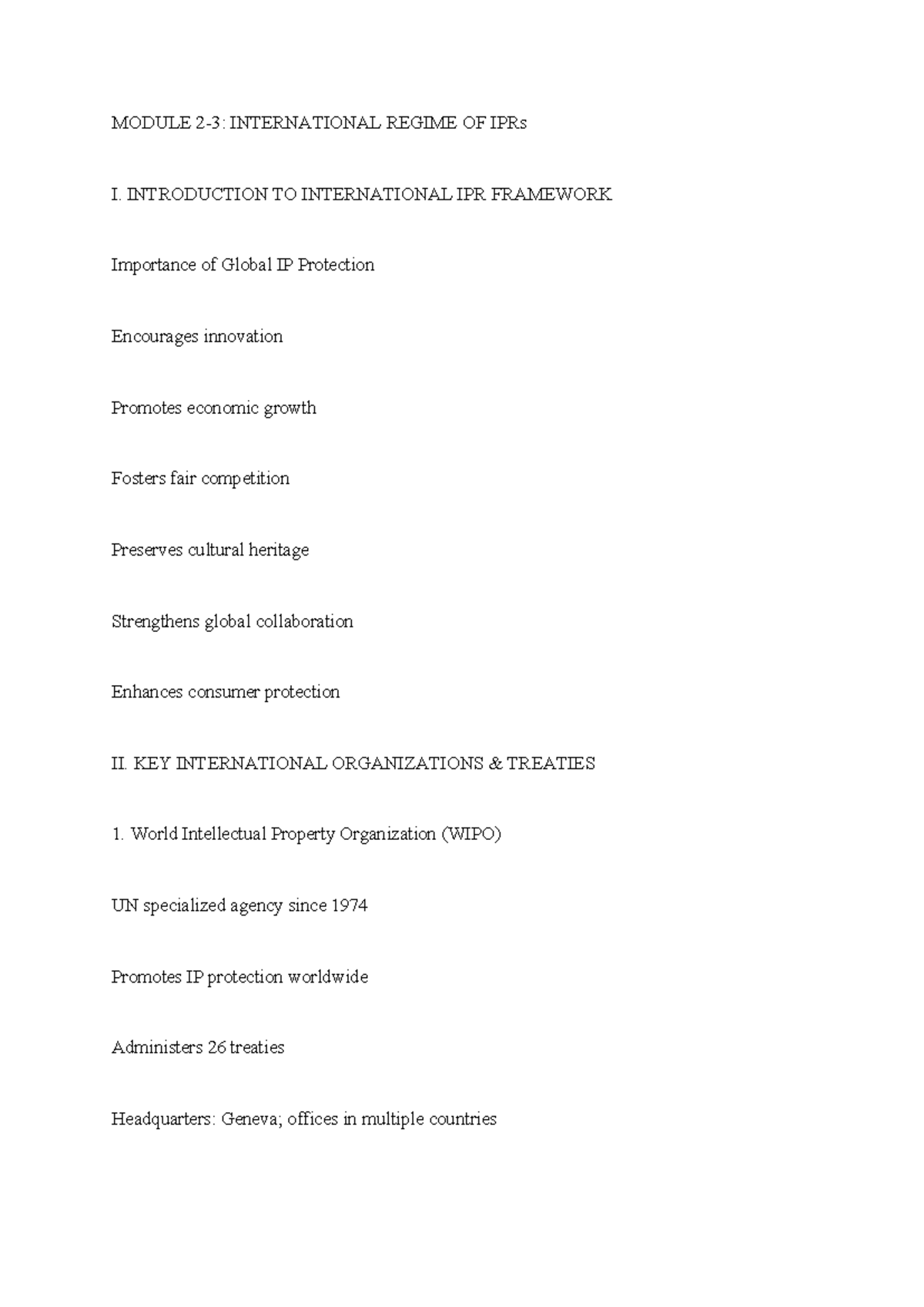 MODULE 4: IPR NOTES ON INTERNATIONAL REGIME AND TRADEMARKS - Studocu