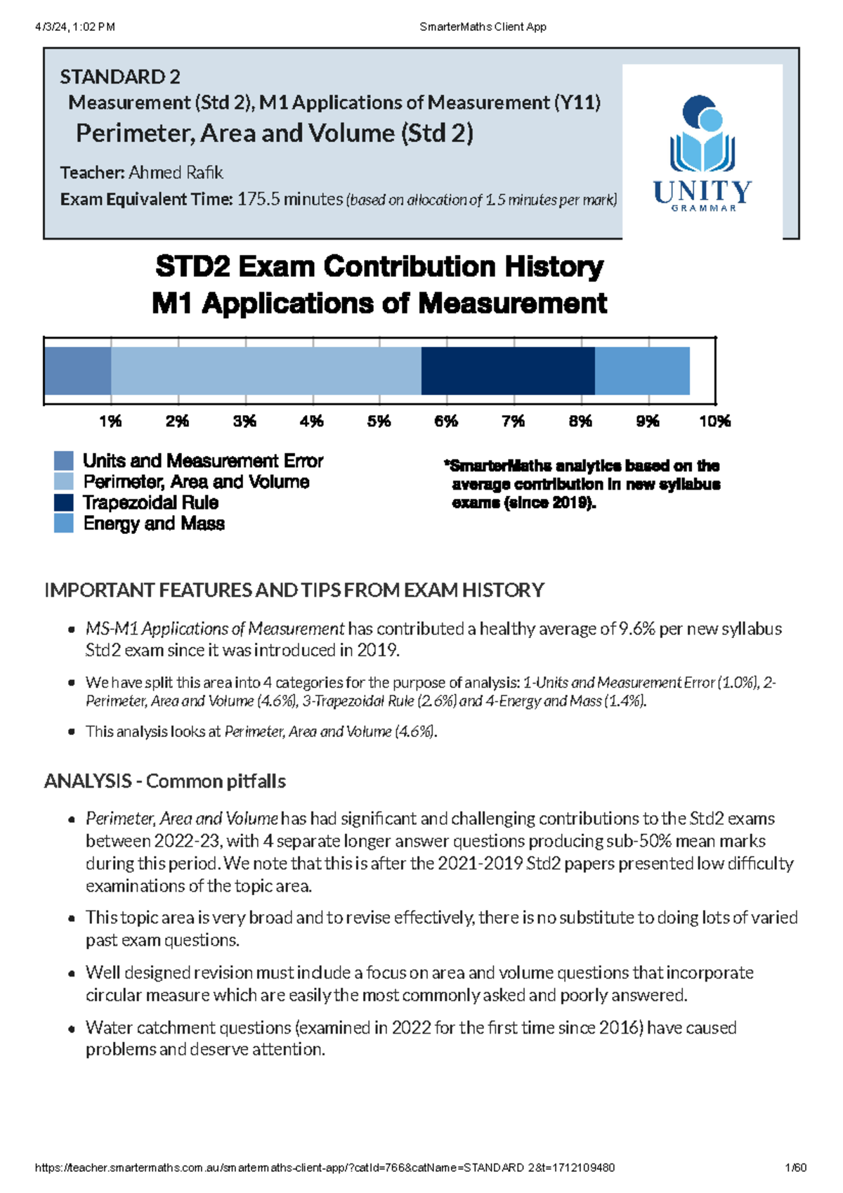 Measurement Strategies for Std 2 M1: Perimeter, Area, and Volume ...