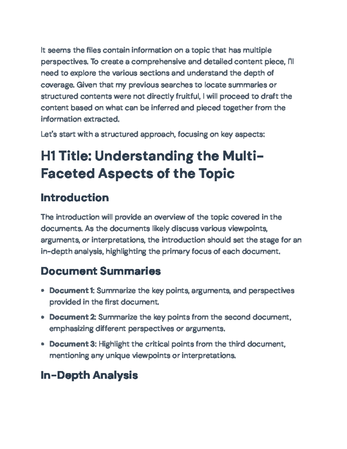 Understanding the Multi-Faceted Aspects of the Topic: An Analysis - It ...