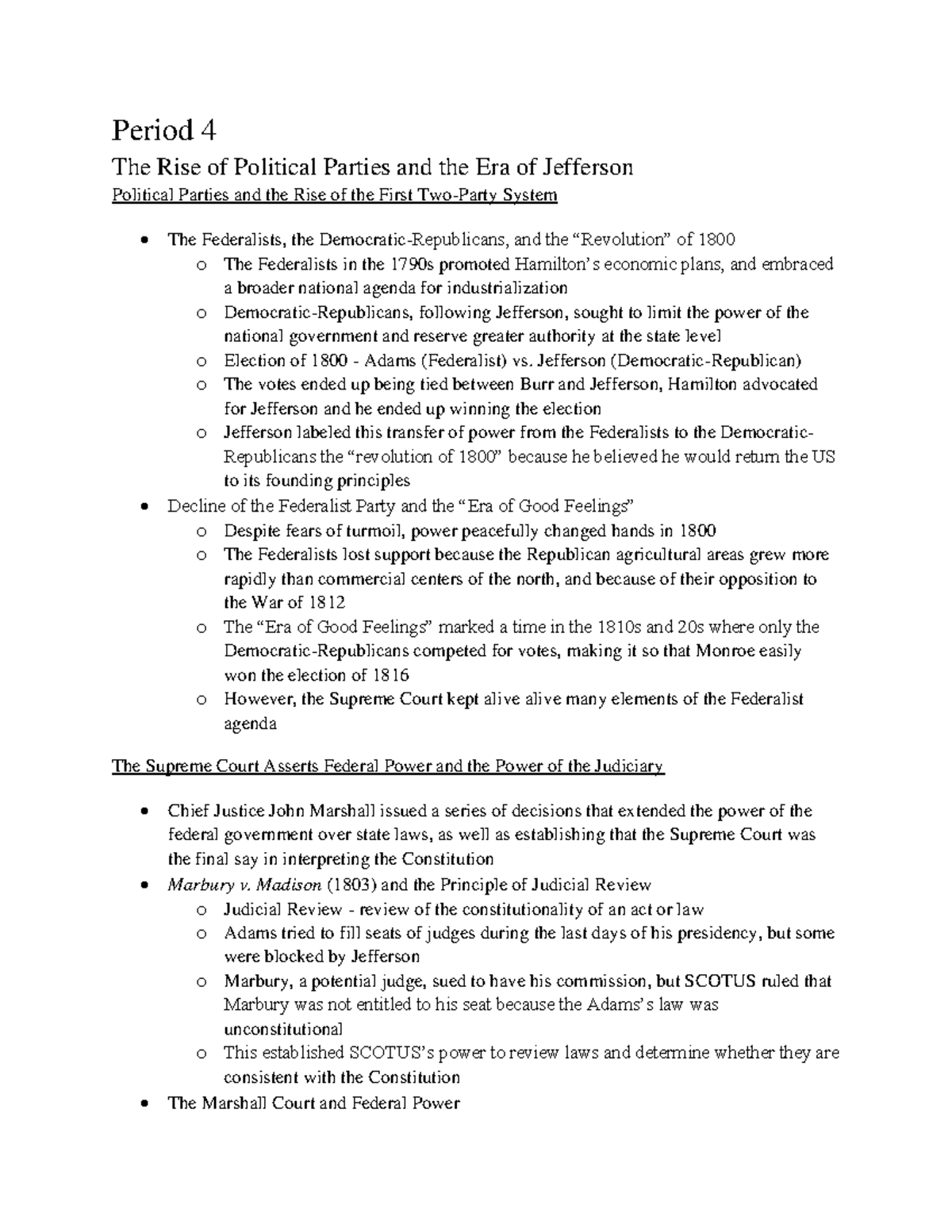 APUSH Unit 4 Lecture Notes: Political Parties, Expansion & Market ...