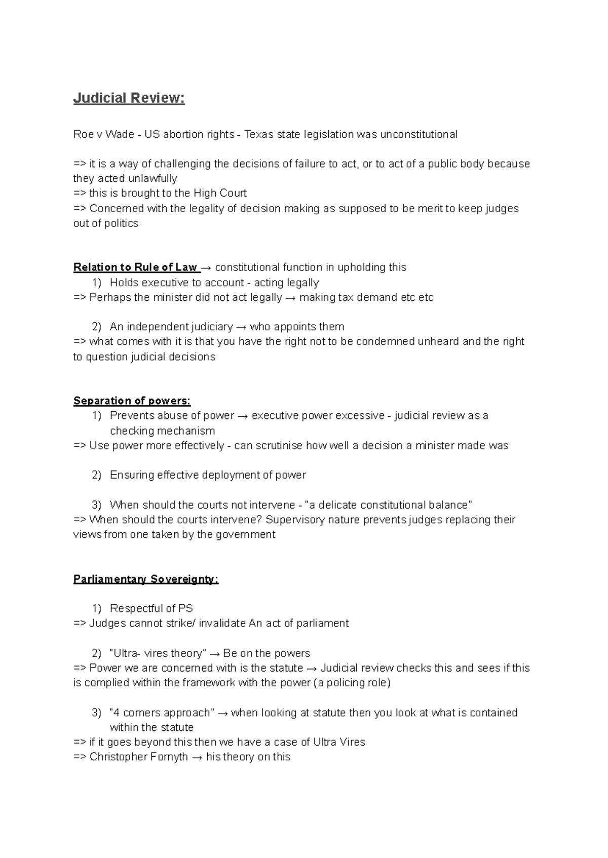 Judicial Review: Analyzing Roe v. Wade & Texas Legislation (Law 101 ...