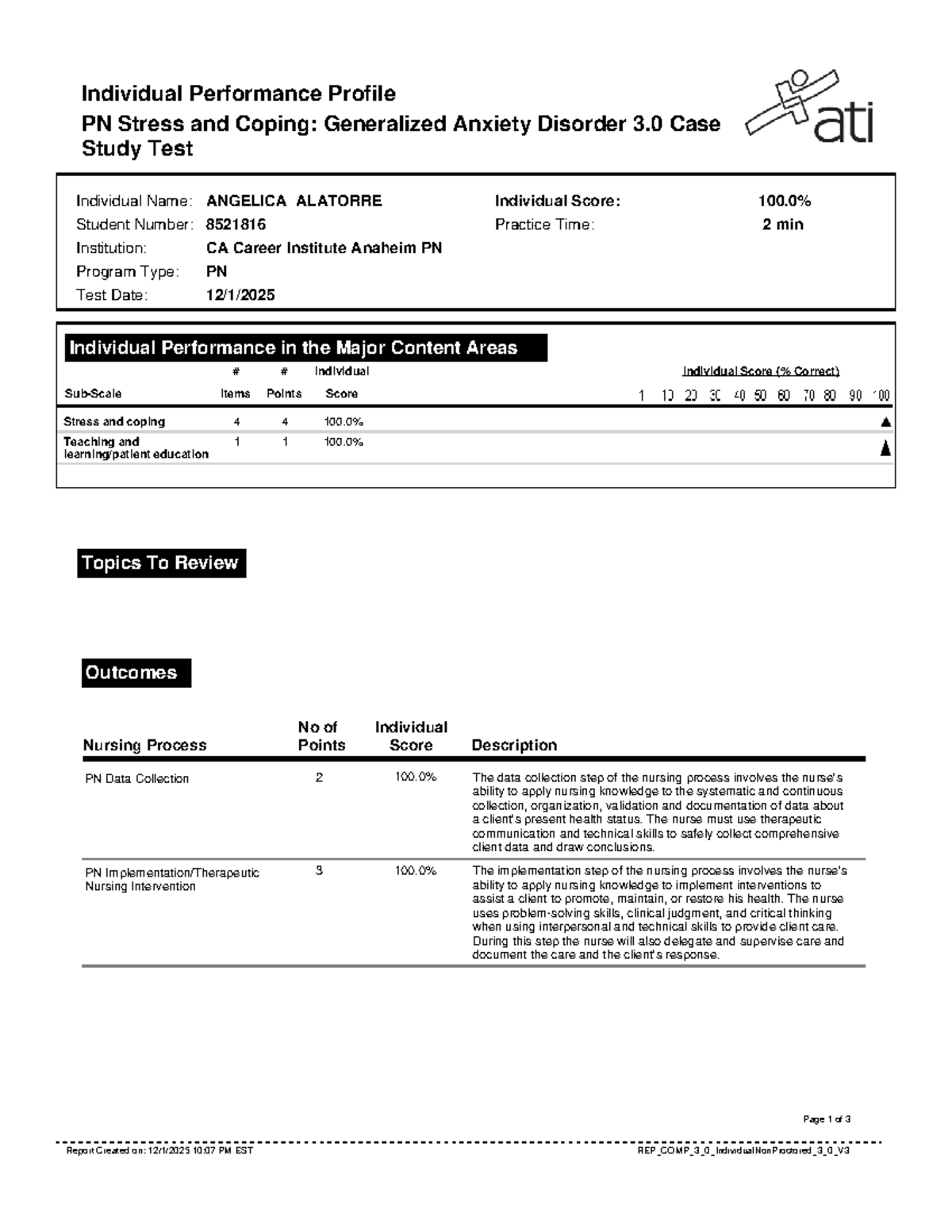 PN Stress and Coping: Generalized Anxiety Disorder 3.0 Case Study ...