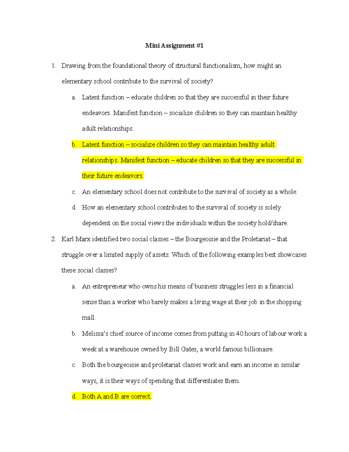 Mini Assignment 1 Social Problems - Mini Assignment # Drawing from the ...