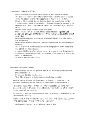 Doctrine of Common Purpose S v Thebus 2003 2 SACR 319 CC - Source ...