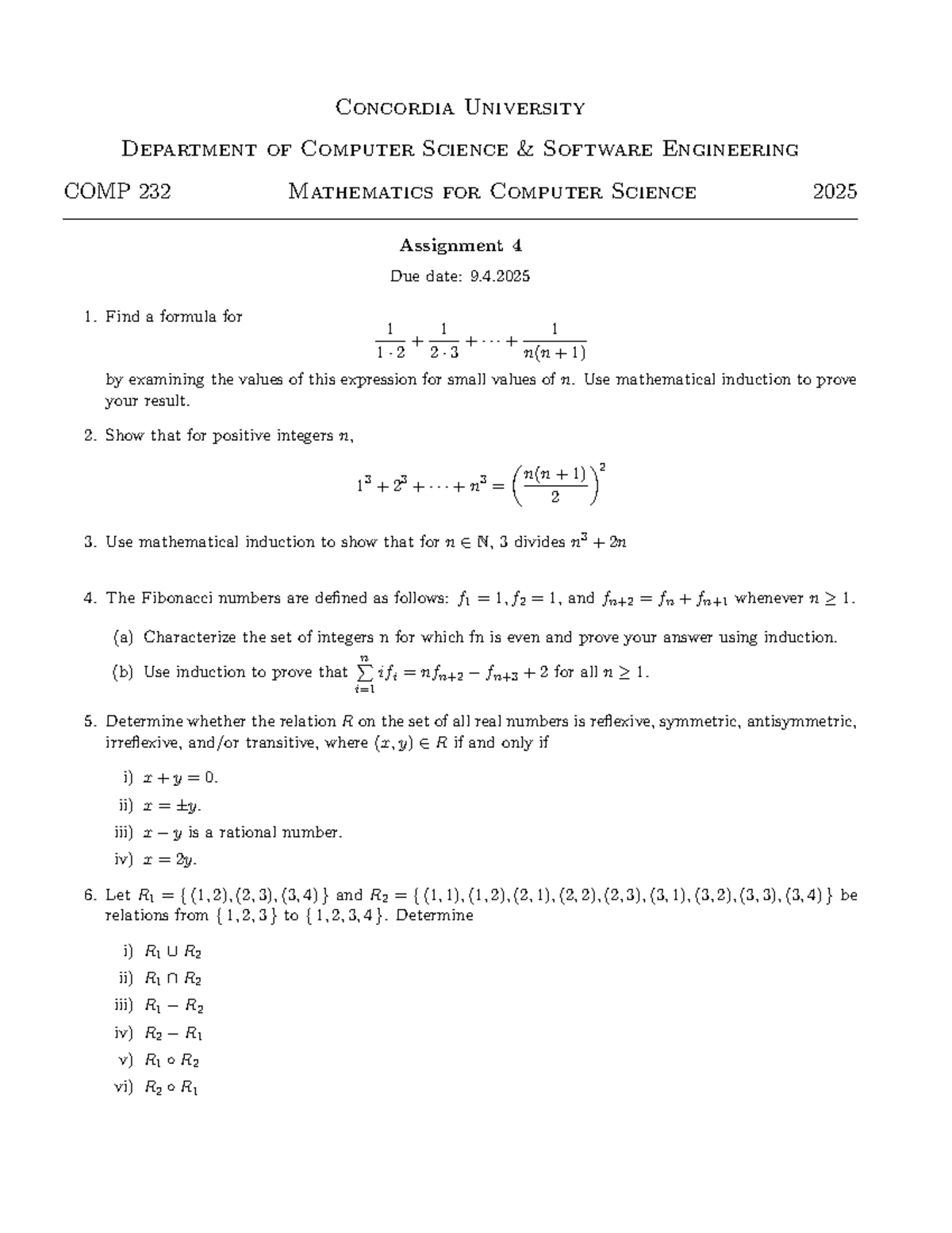 A4 2025 - assignment 4 instructions - Concordia University Department ...