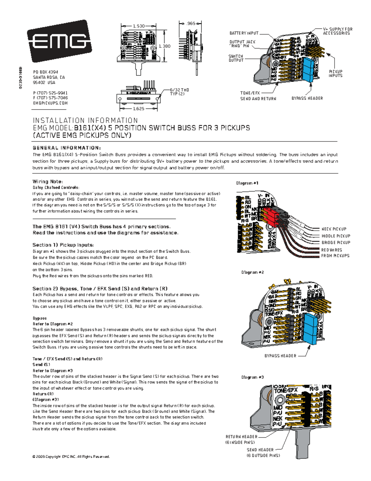 EMG B161(X4) Switch Buss Installation Guide and Wiring Notes - Studocu