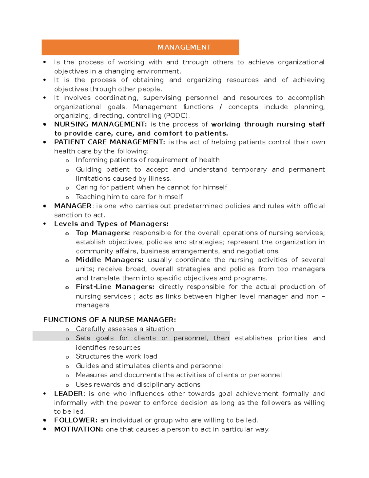 PODC and Motivation in Management: Insights from Leadership Theories ...