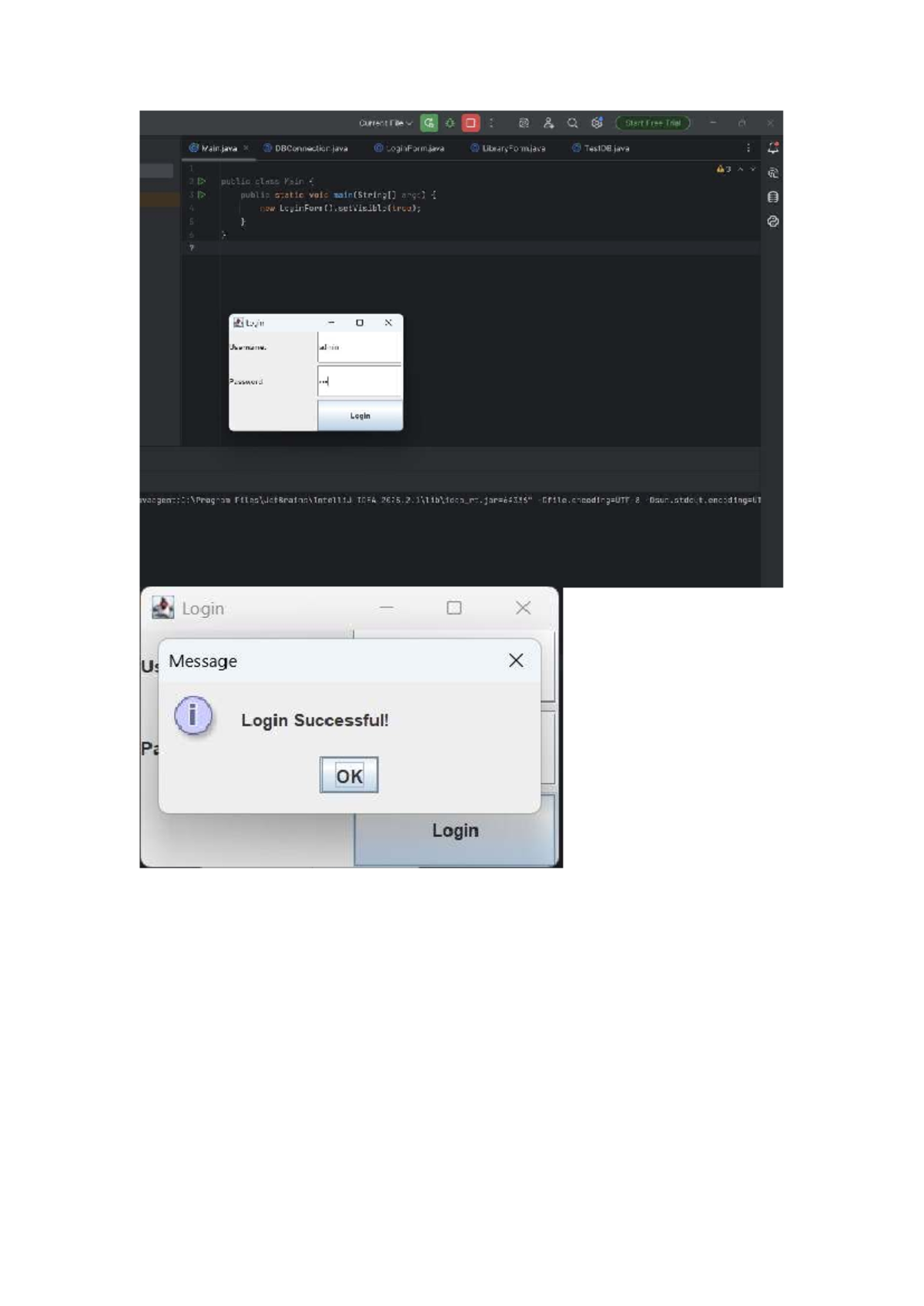 Final Project CD: Java Application Structure and Login Functionality ...