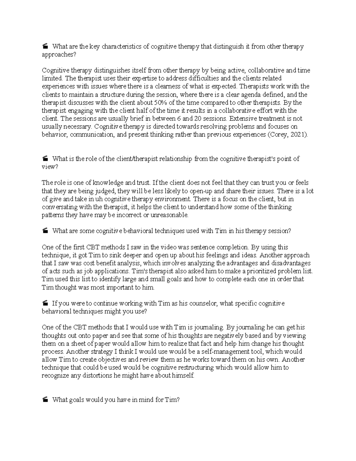 Discussion Module 5 - What are the key characteristics of cognitive ...