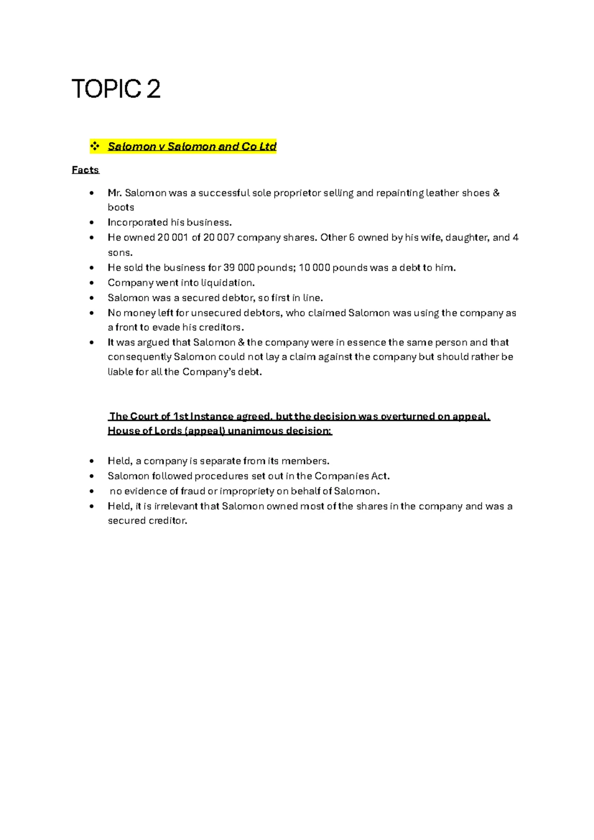 How to read a case - material - HOW TO READ A CASE 1. FACTS Key facts ...