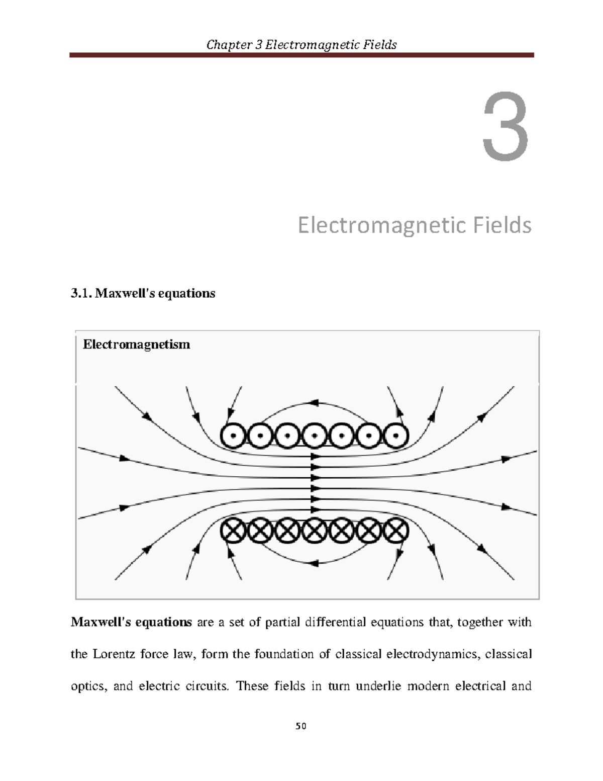 Chapter 3: Electromagnetic Fields - Key Equations and Concepts - Studocu