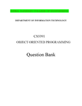 Object Oriented Programming - CS3391 - Studocu
