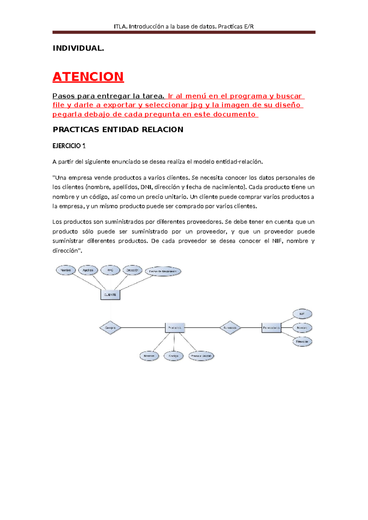 Práctica ER - Recuperación de Puntos: Modelos Entidad-Relación - Studocu