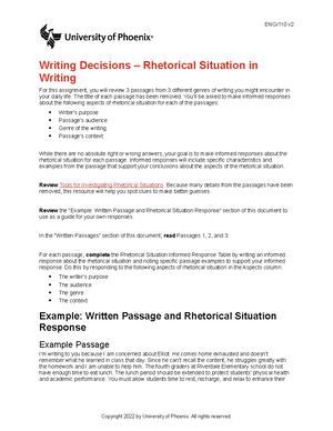 Complete eng110 v2 wk5 writing decisions reflection activity ...