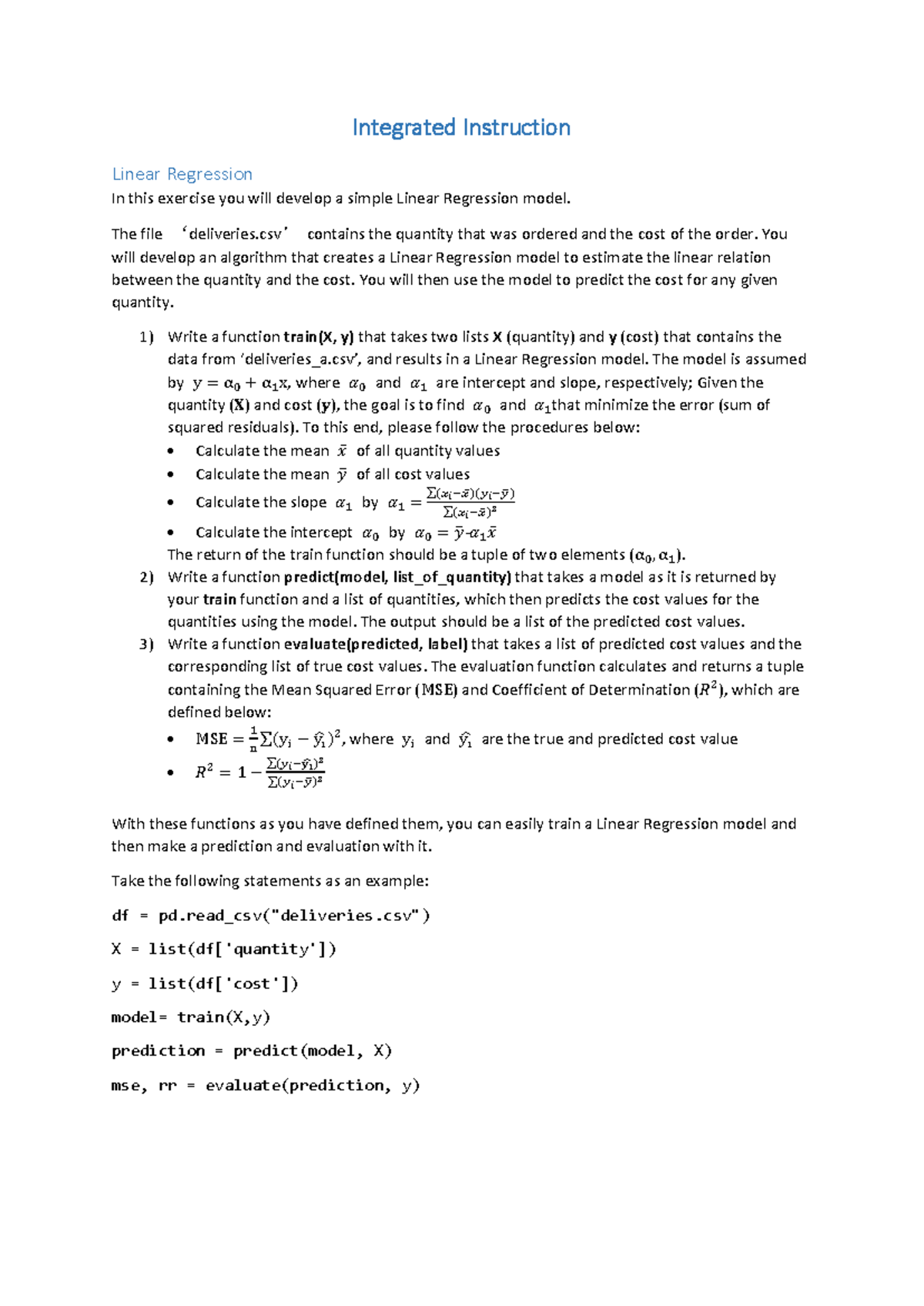 7 Integrated Exercise - Linear Regression Model Development - Studeersnel