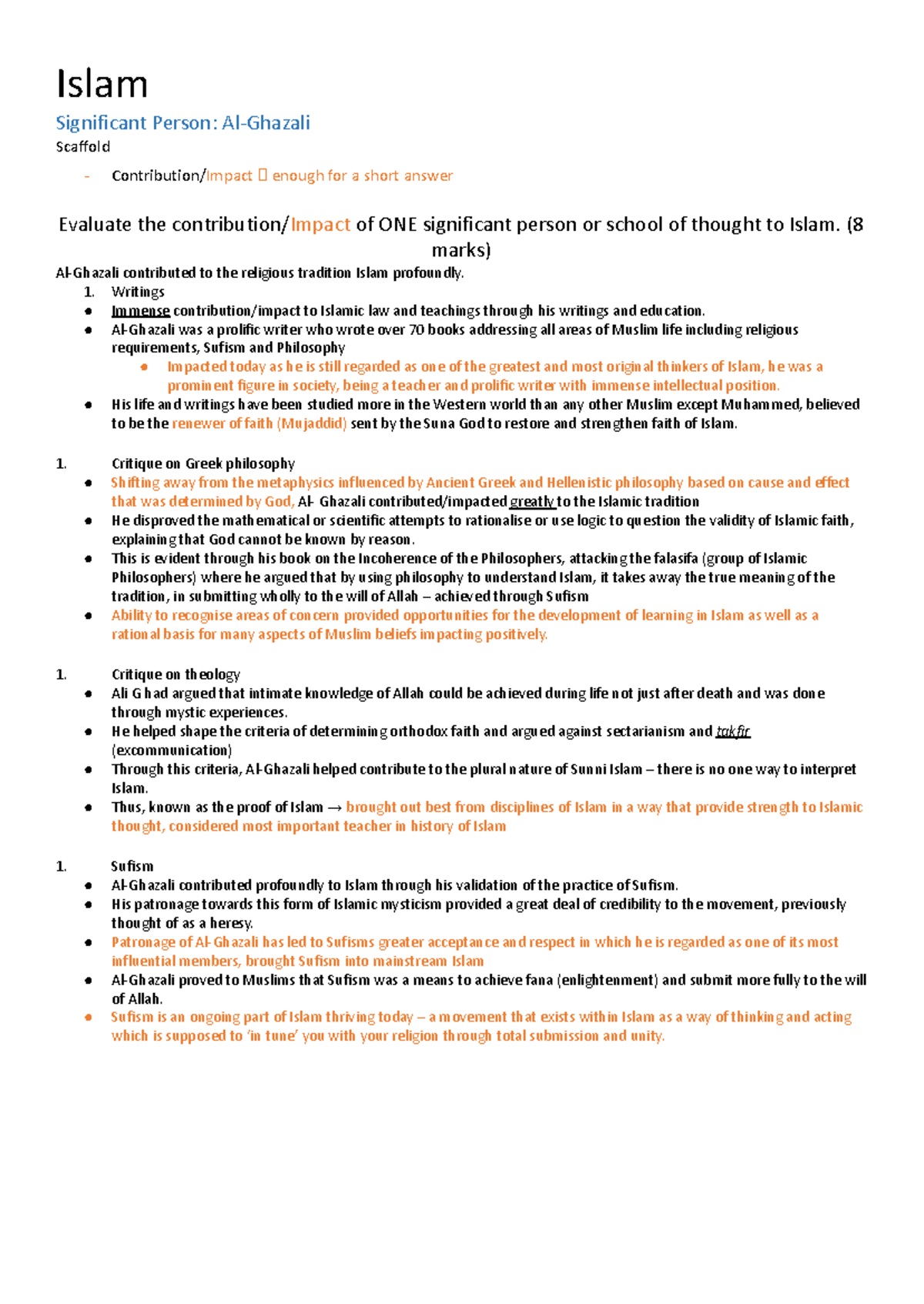 Islam: Significant Figures and Environmental Ethics in Tradition - Studocu