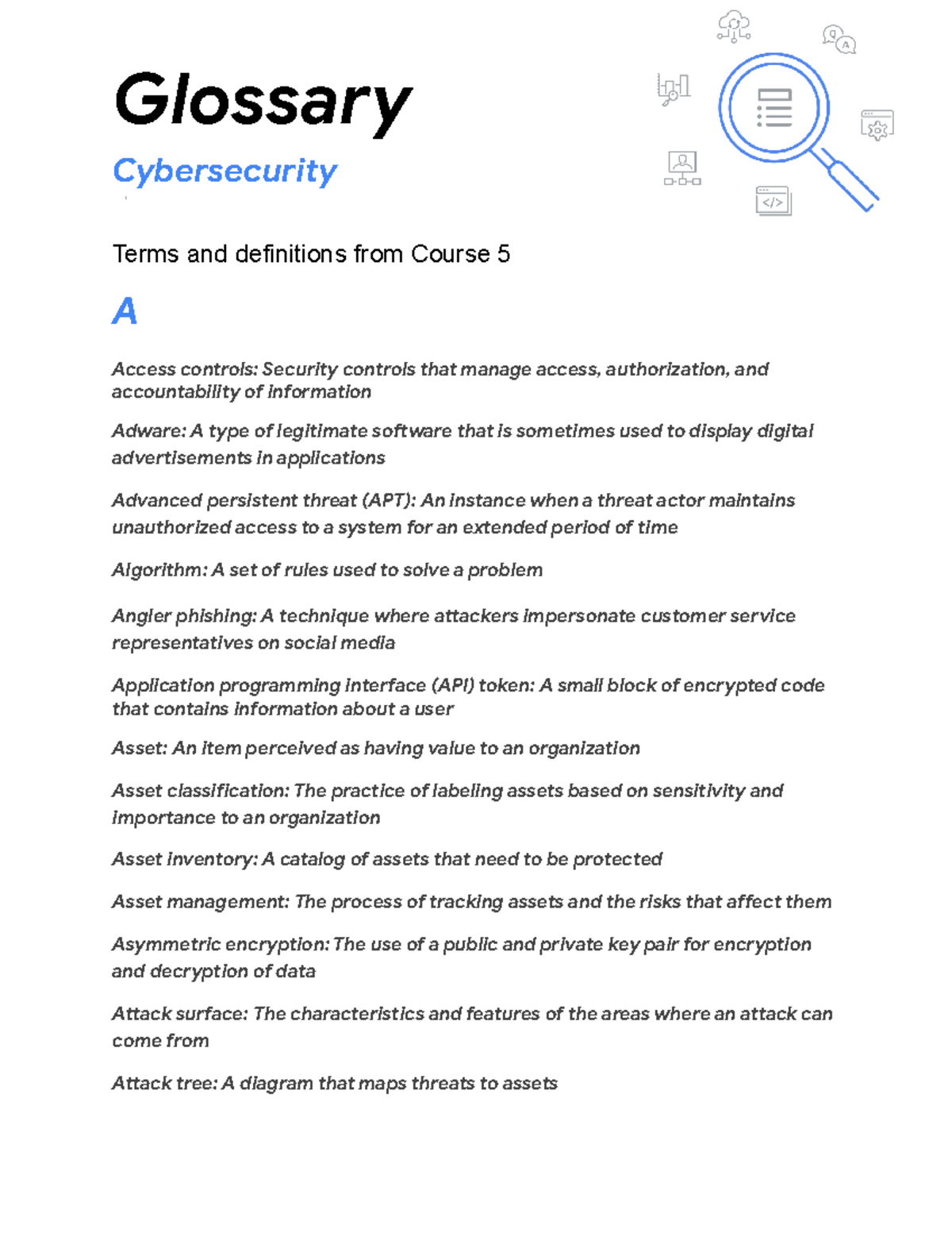 Cyber security glossary part 4 - Glossary Cybersecurity Terms and ...