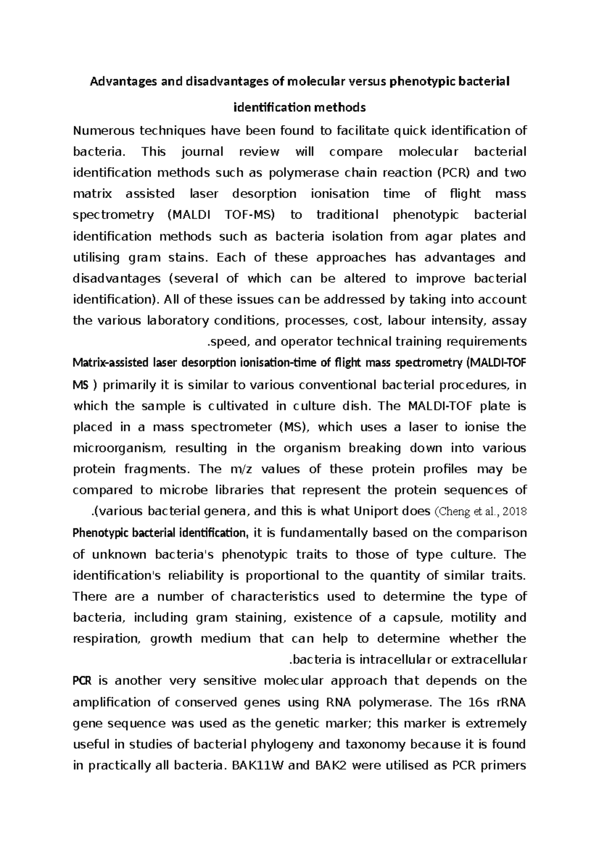 Comparison of Molecular vs Phenotypic Bacterial ID Methods: Pros & Cons ...