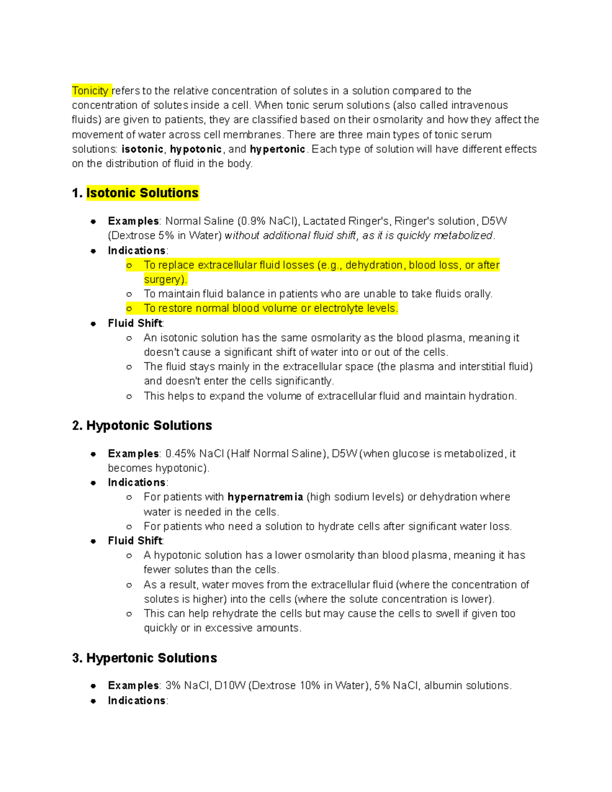 Tonicity and Fluid Movement: Understanding Isotonic, Hypotonic, and ...