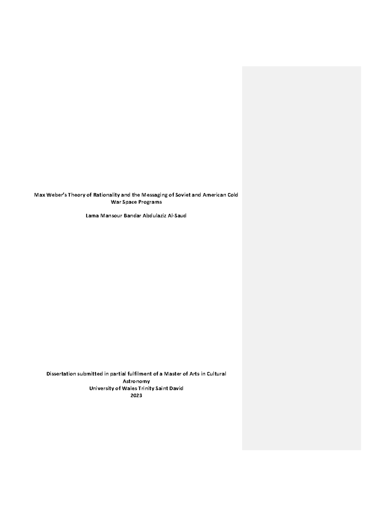 Max Weber's Theory of Rationality in Cold War Space Programs - Studocu